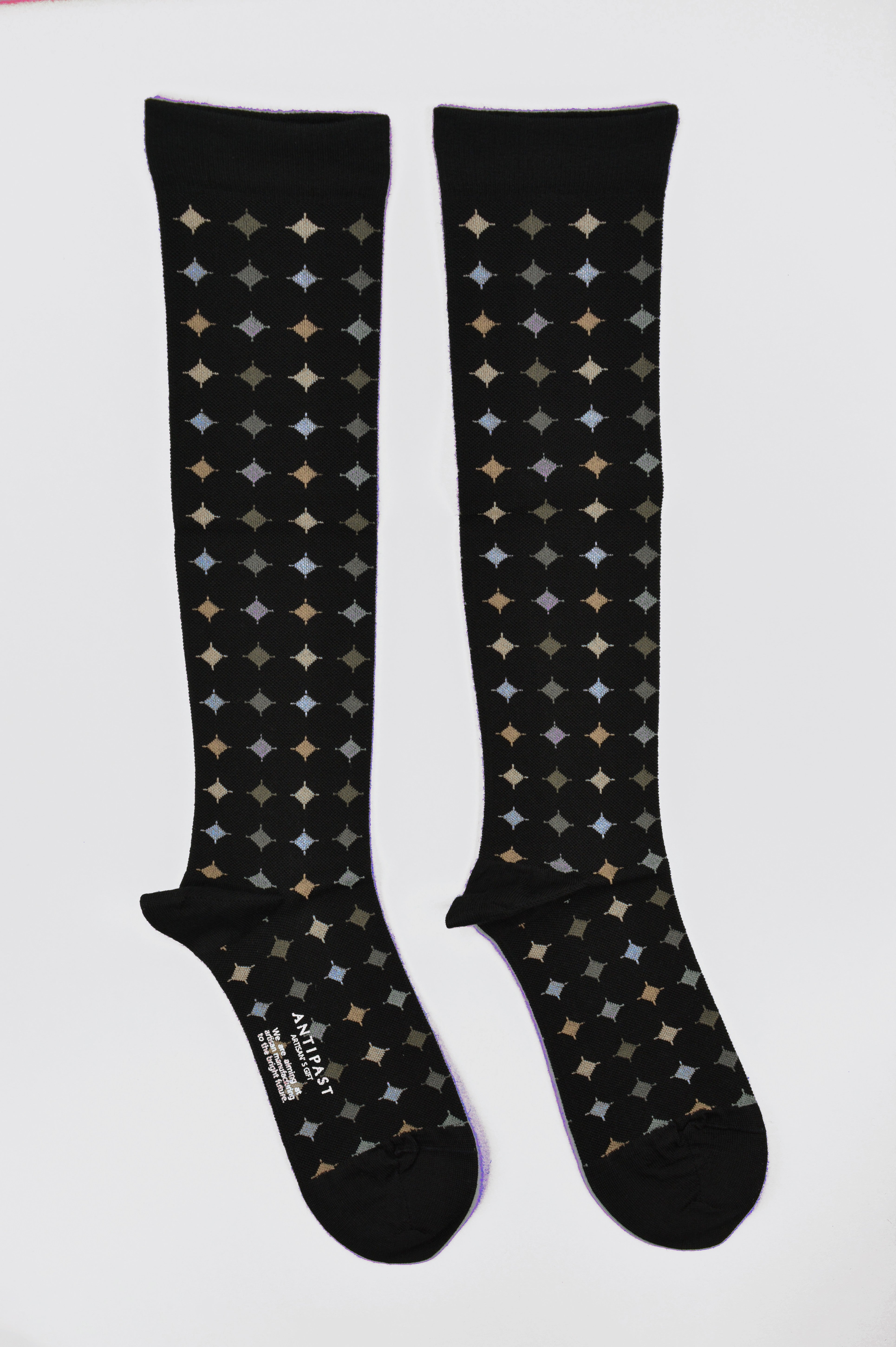 Antipastbig circlewool knee high compression sockblack – Mary Queen of ...